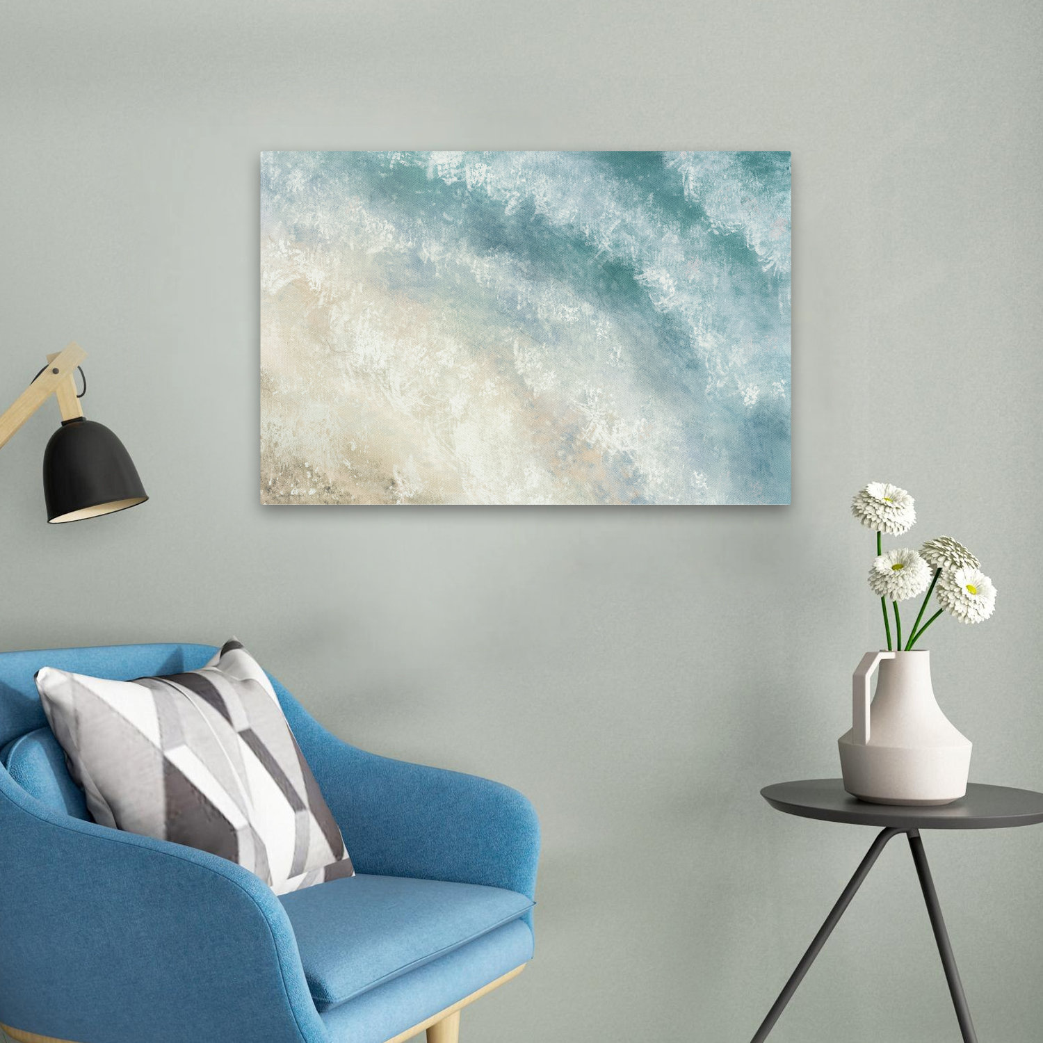 Dovecove Beach From Above - Coastal Shells And Coral Abstract Textured ...