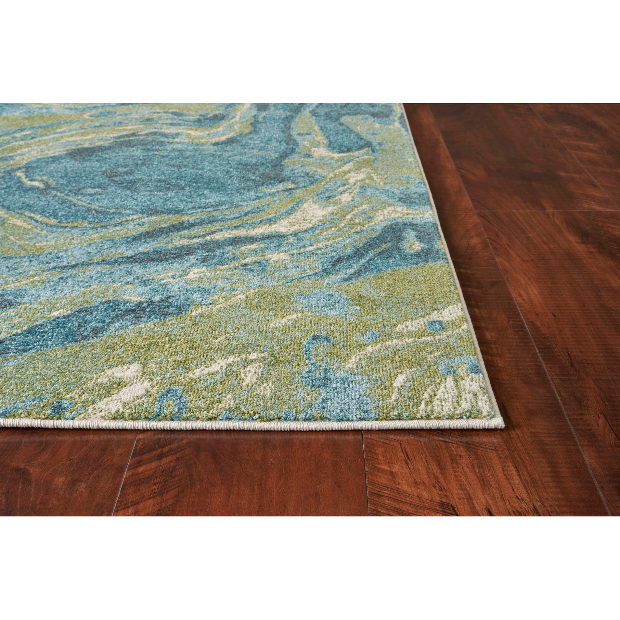 Wrought Studio™ Strouth Abstract Teal Area Rug & Reviews | Wayfair