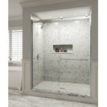 Basco Classic 44'' - 47'' W x 65.5'' H Bypass Frameless Shower Door ...