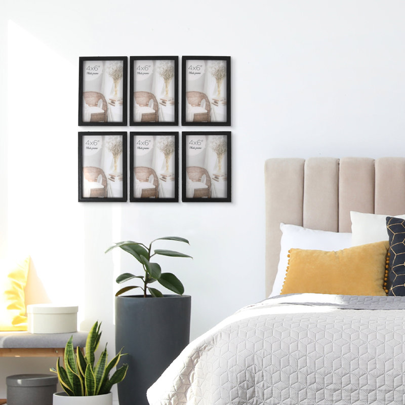 Ebern Designs 4" X 6" Linear Gallery Wall Picture Frames, Includes Six ...