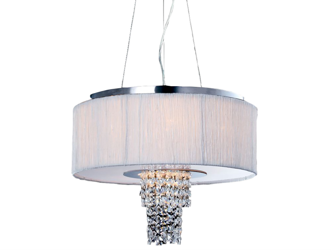 Mercer41 Unique Round Pendant Lamp With Crystal Decorations | Wayfair