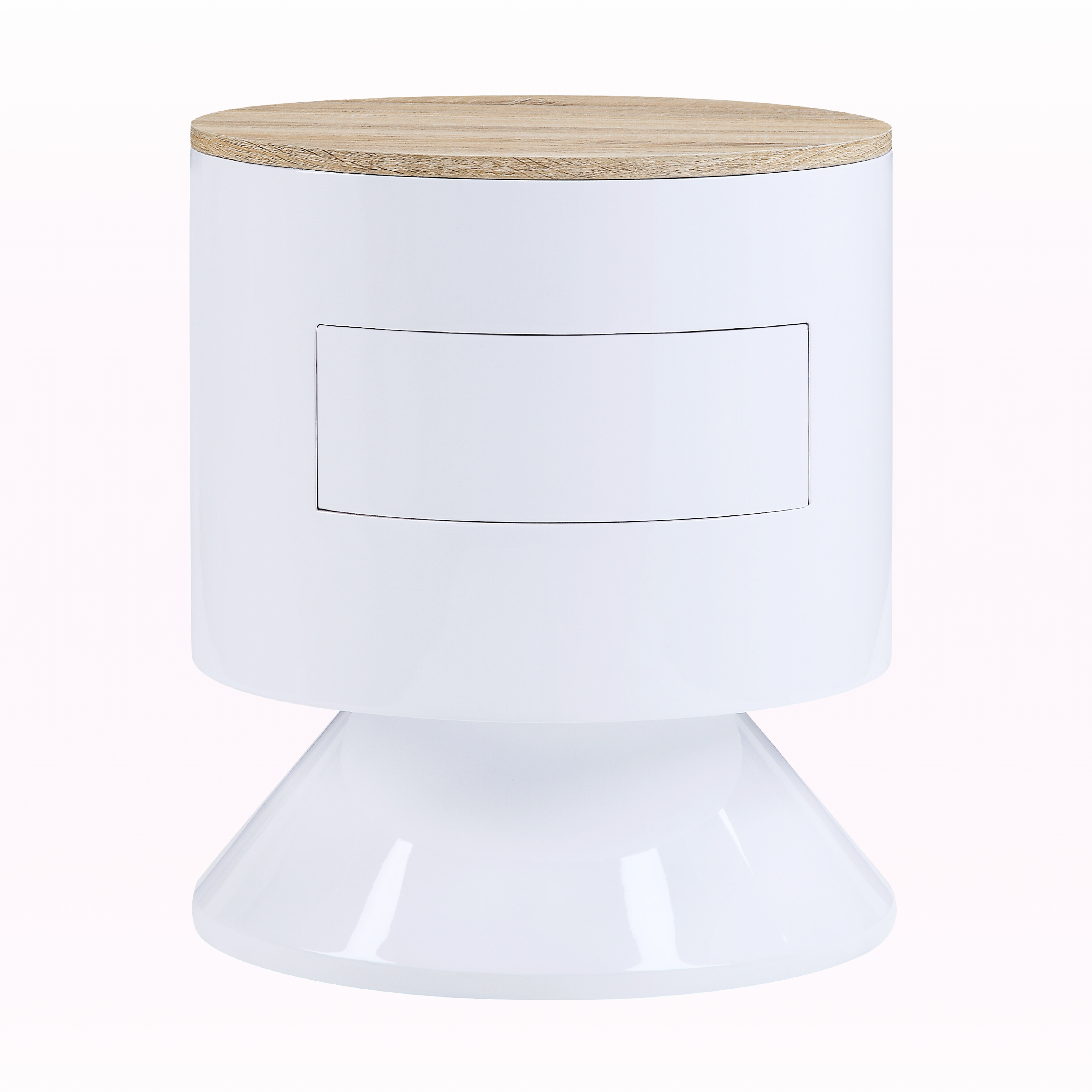 Orren Ellis Beacon White High Gloss Accent Table | Wayfair