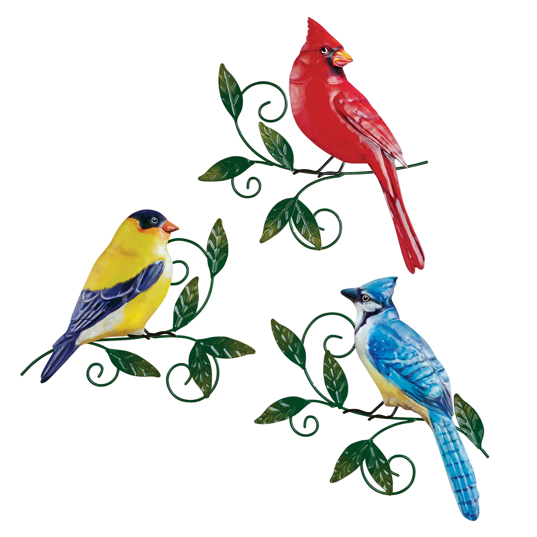 Winston Porter Colorful Birds Metal Wall Decor - Set Of 3 & Reviews ...