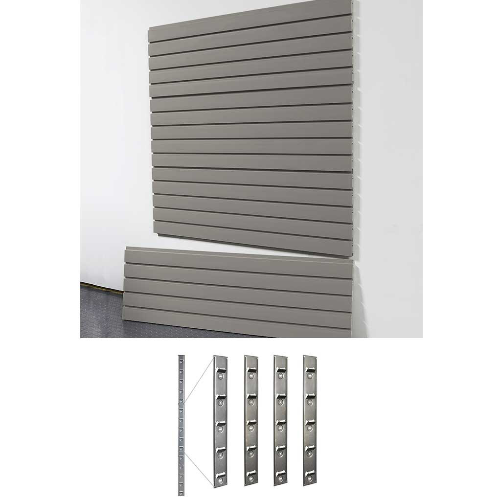 StoreWALL 60" H X 48" W Heavy Duty Slatwall Case W/ Install Strips ...