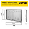VEVOR 36”X21” Vented Double Access Door Double Island Outdoor Kitchen ...