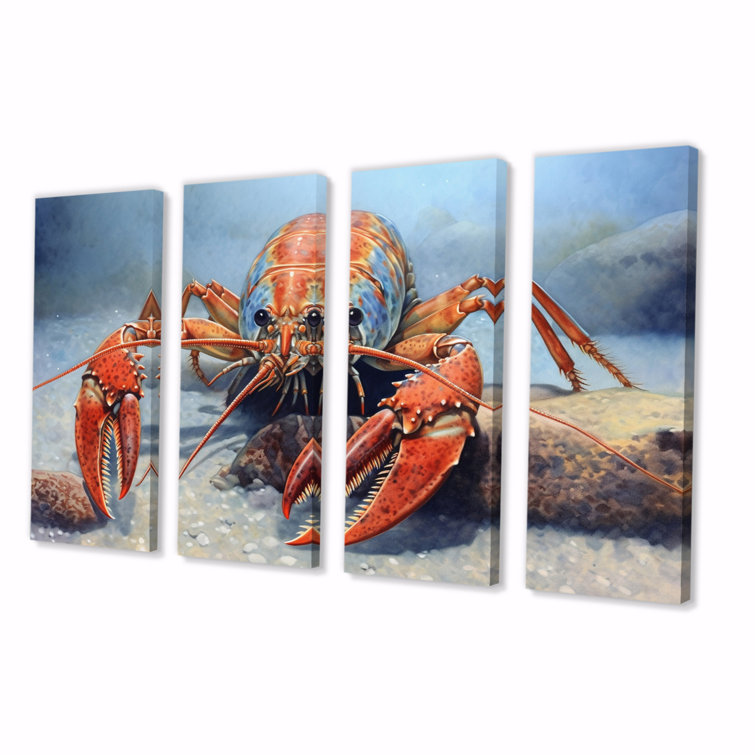Rosecliff Heights Freshwater Crayfish I On Canvas 4 Pieces Print ...