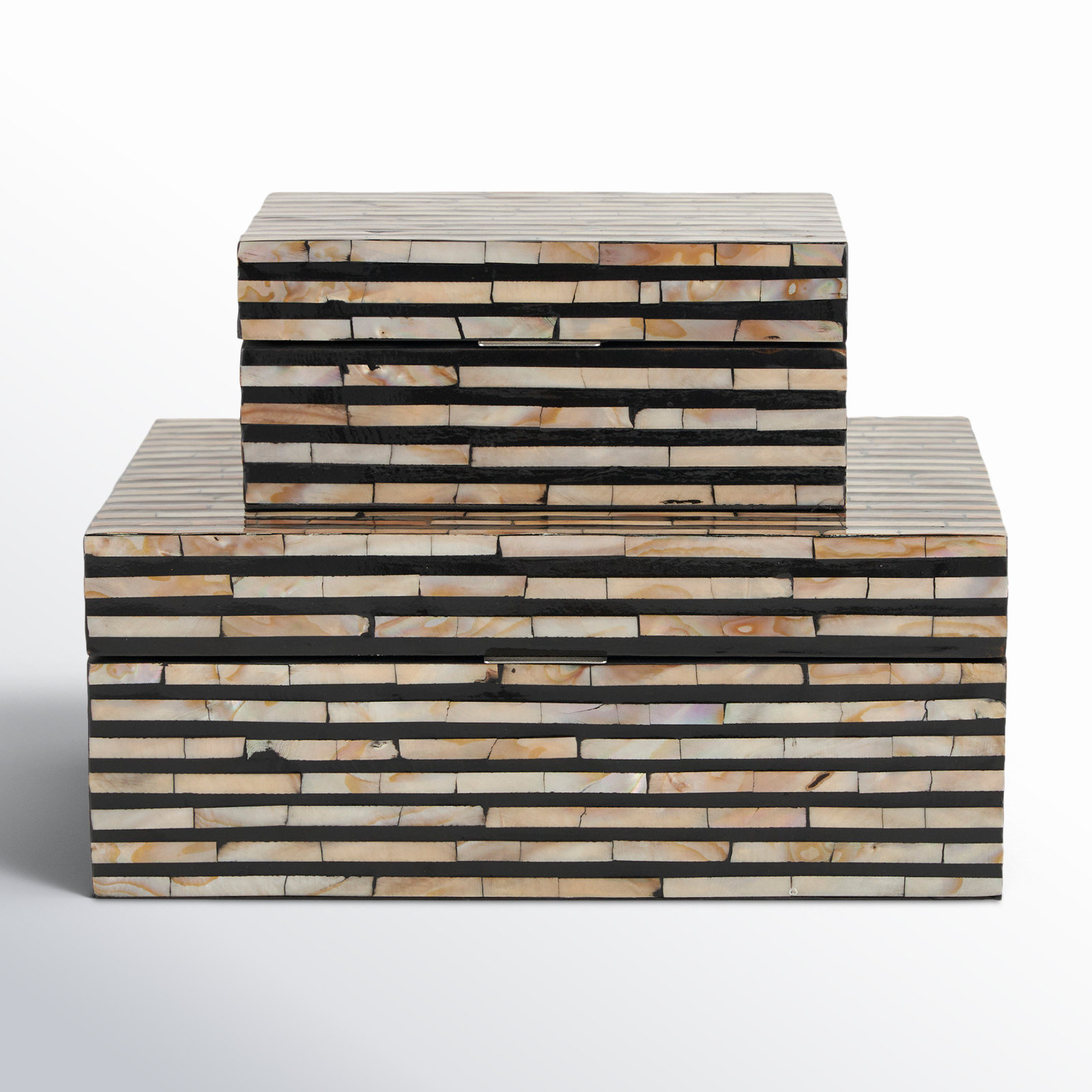 Kelly Clarkson Home Juliette 2 Piece Mother of Pearl Handmade Box with ...