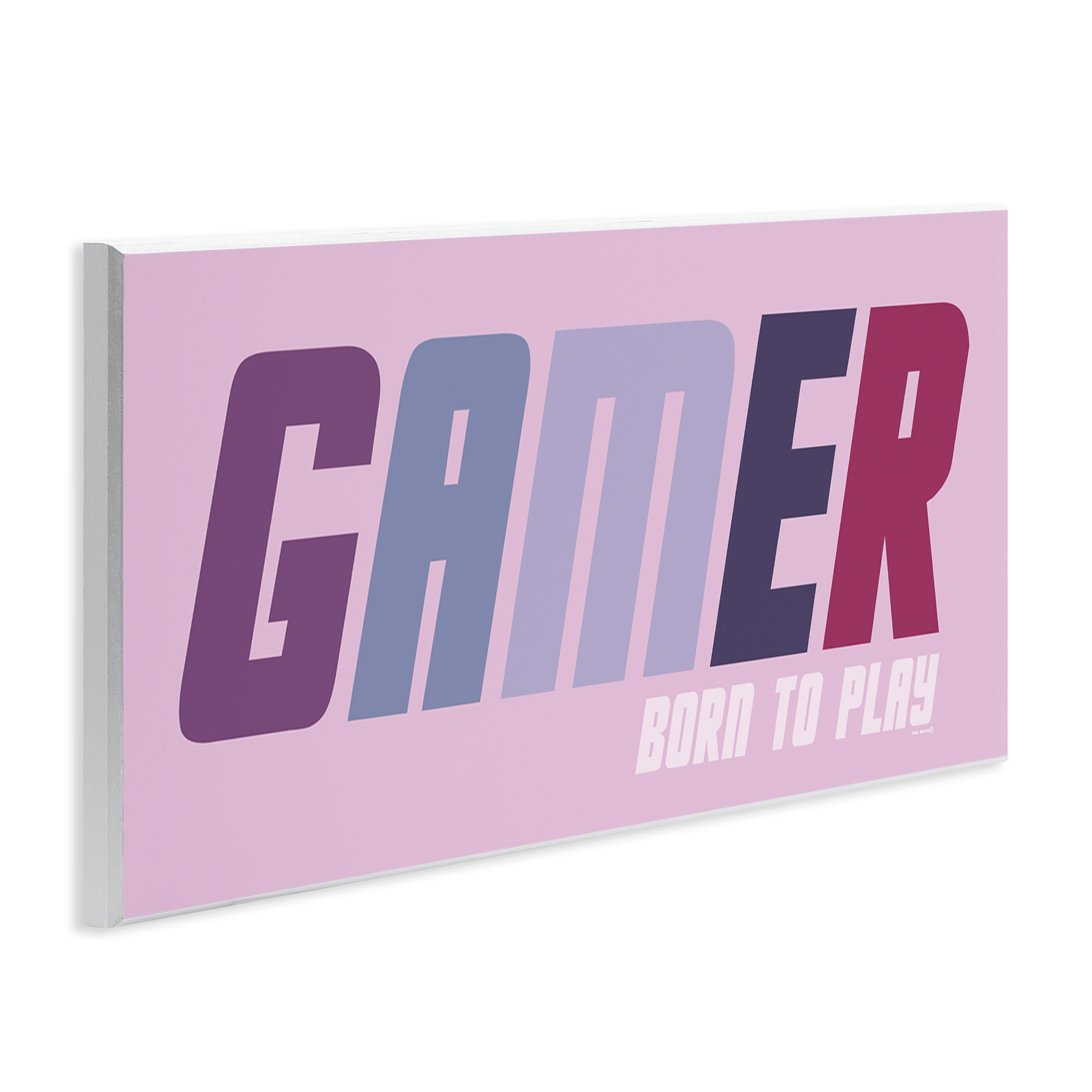 Stupell Industries Gamer Born To Play Wall Plaque, design by Yass ...