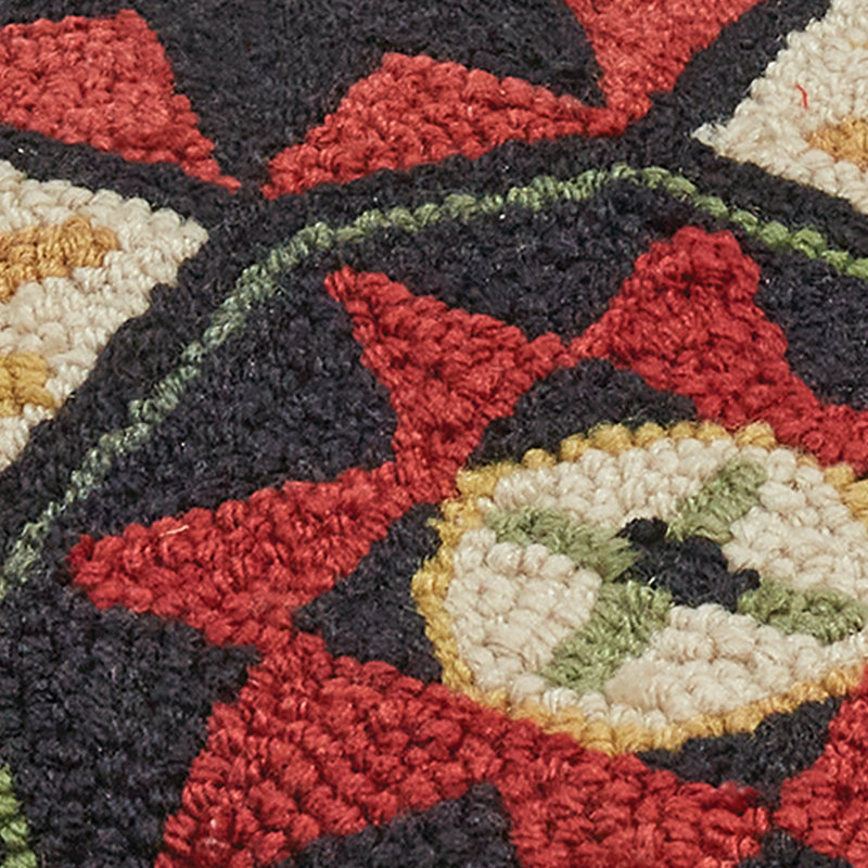 Union Rustic Folk Star Hooked Stool | Wayfair