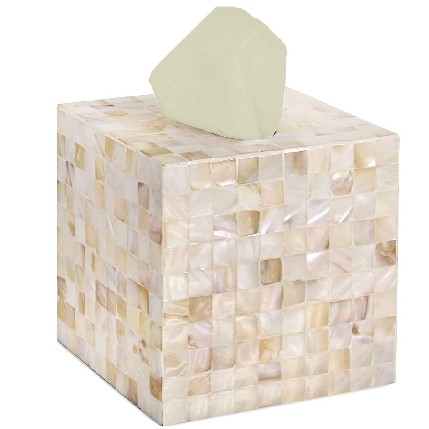 Rosdorf Park Tissue Box Cover, Mosaic Mother Of Pearl Inlay Tissue Box ...