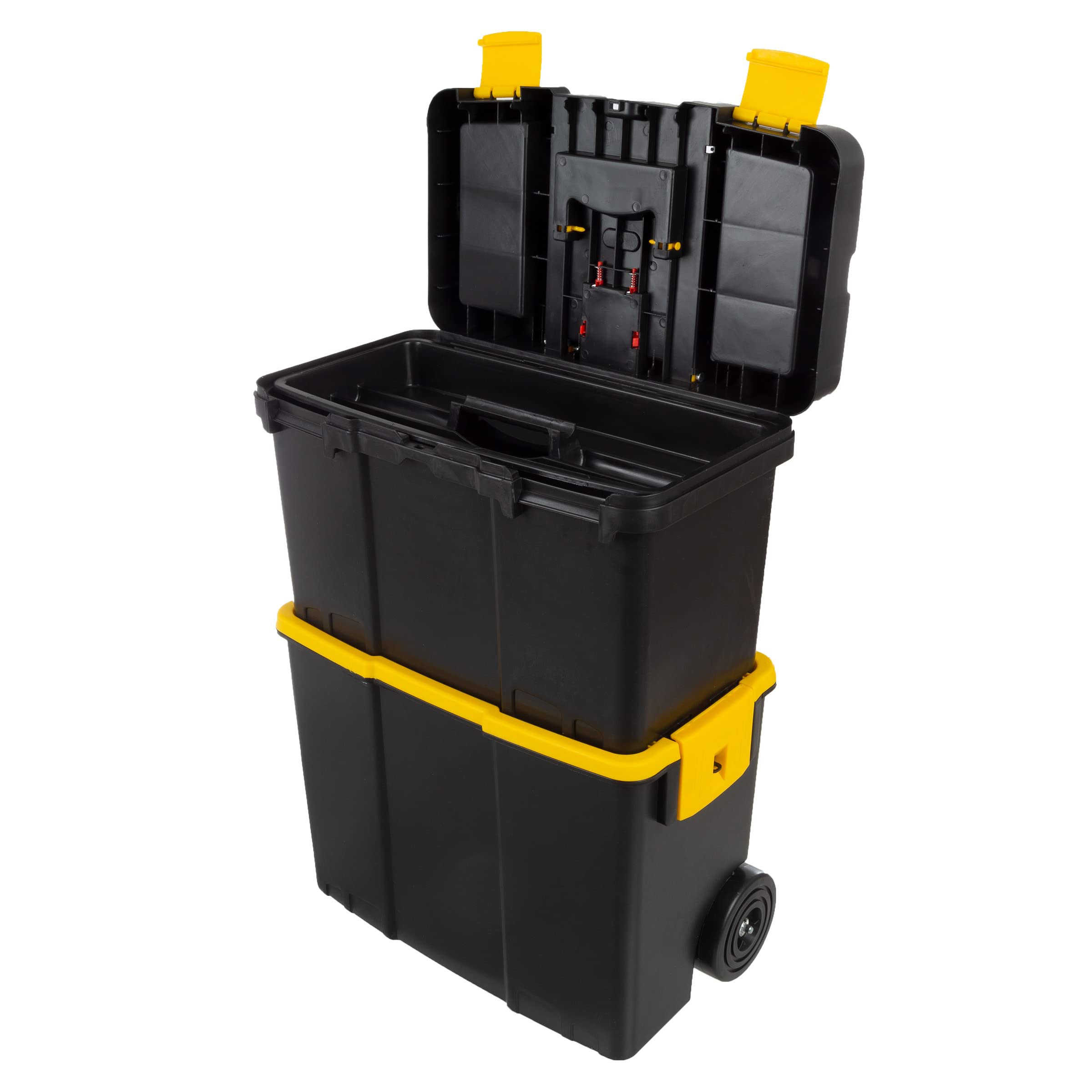 17 Stories Portable 2-in-1 Tool Box with Wheels - Stackable, Fold-Down ...