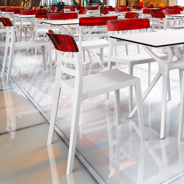 Ebern Designs Milliman Outdoor Stackable Dining Side Chair & Reviews ...