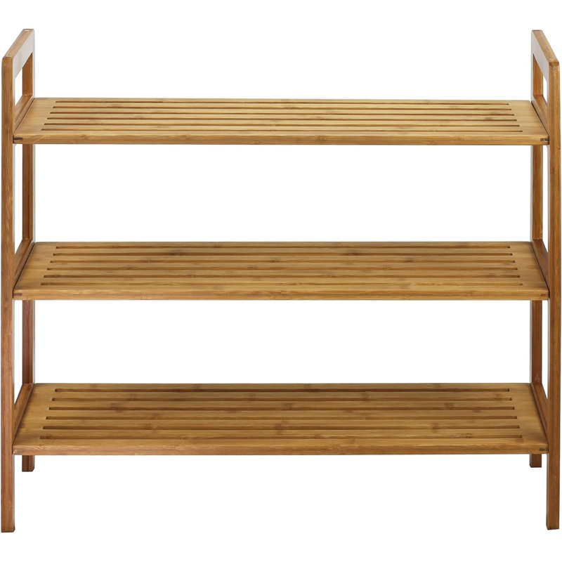 Latitude Run® 3-Tier Bamboo Shoe Rack, Natural | Wayfair