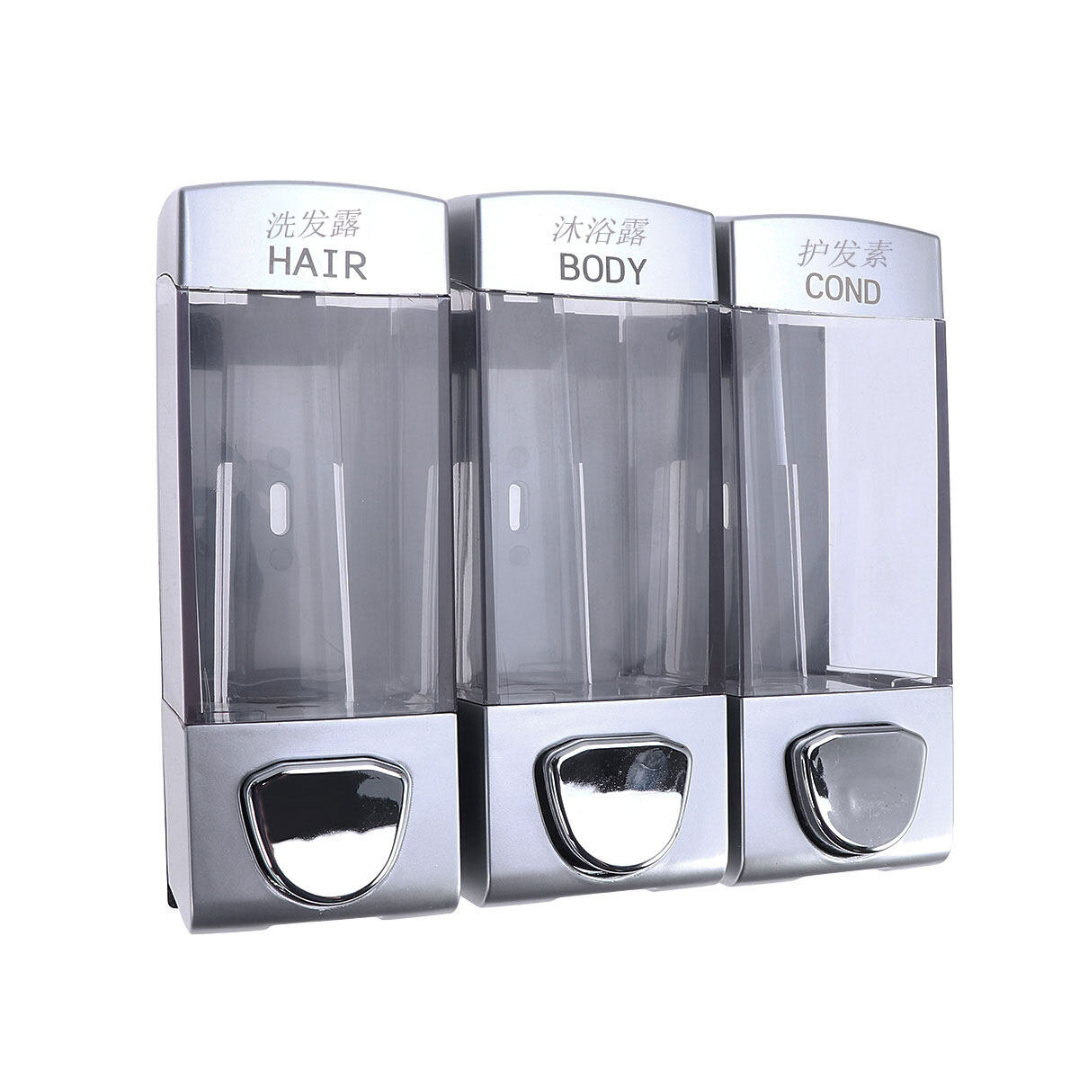 Homemaxs Wall-Mounted Soap Gel Dispenser Shampoo Hair Conditioner Pump ...