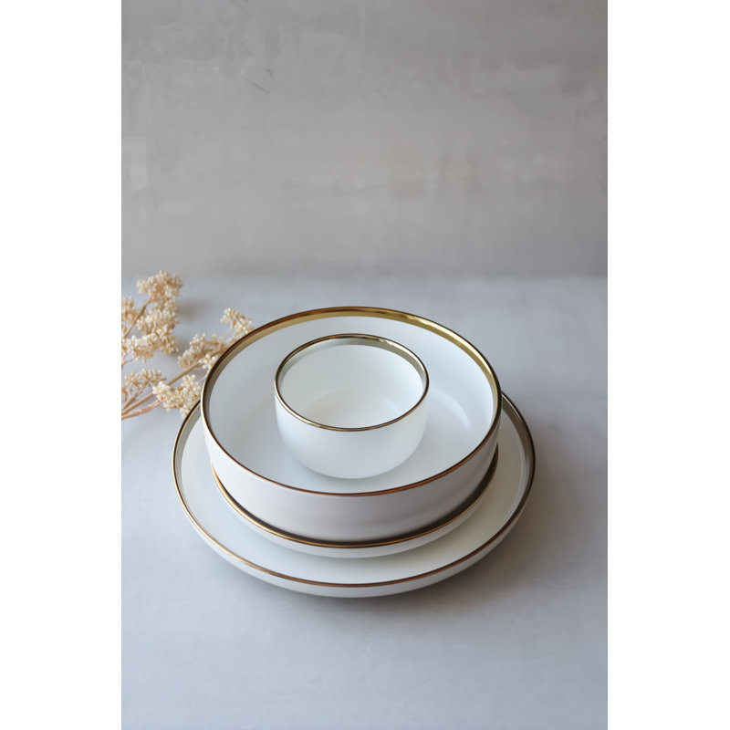 Marcel Ardani "The Luxury Collection" White with Gold Trim - Four Piece ...