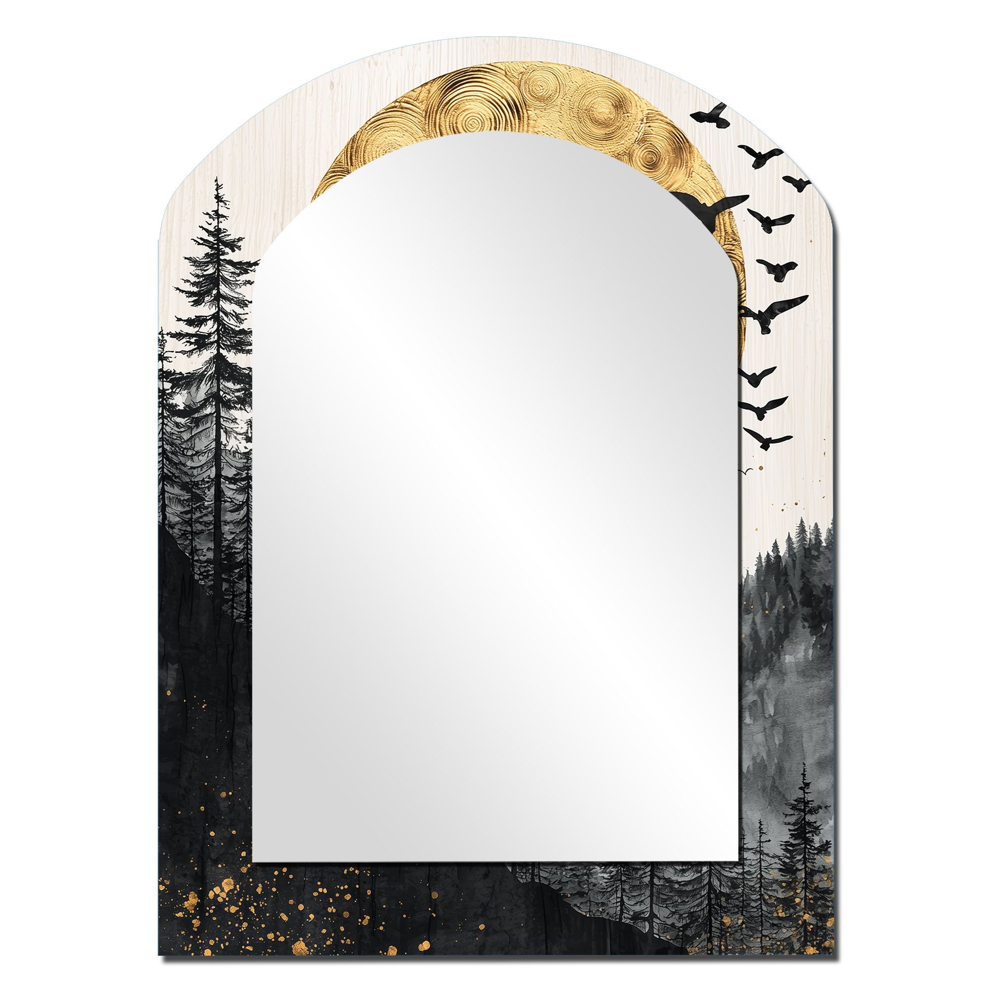 Dakota Fields Gothic Crow Under A Golden Moon III - Crow Asymmetrical ...