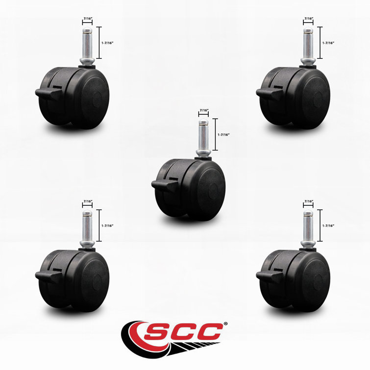 Service Caster 2 Inch Black Floor Safe Twin Wheel Casters with Brakes 7 ...