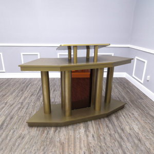 FixtureDisplays Large Church Pulpit, Deluxe Podium Lectern, Debate ...