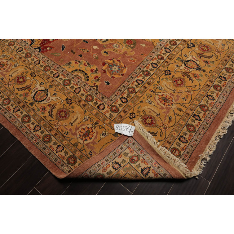 Oriental Rug of Houston Wool Oriental Area Rug in Pale Gold/Tan | Perigold