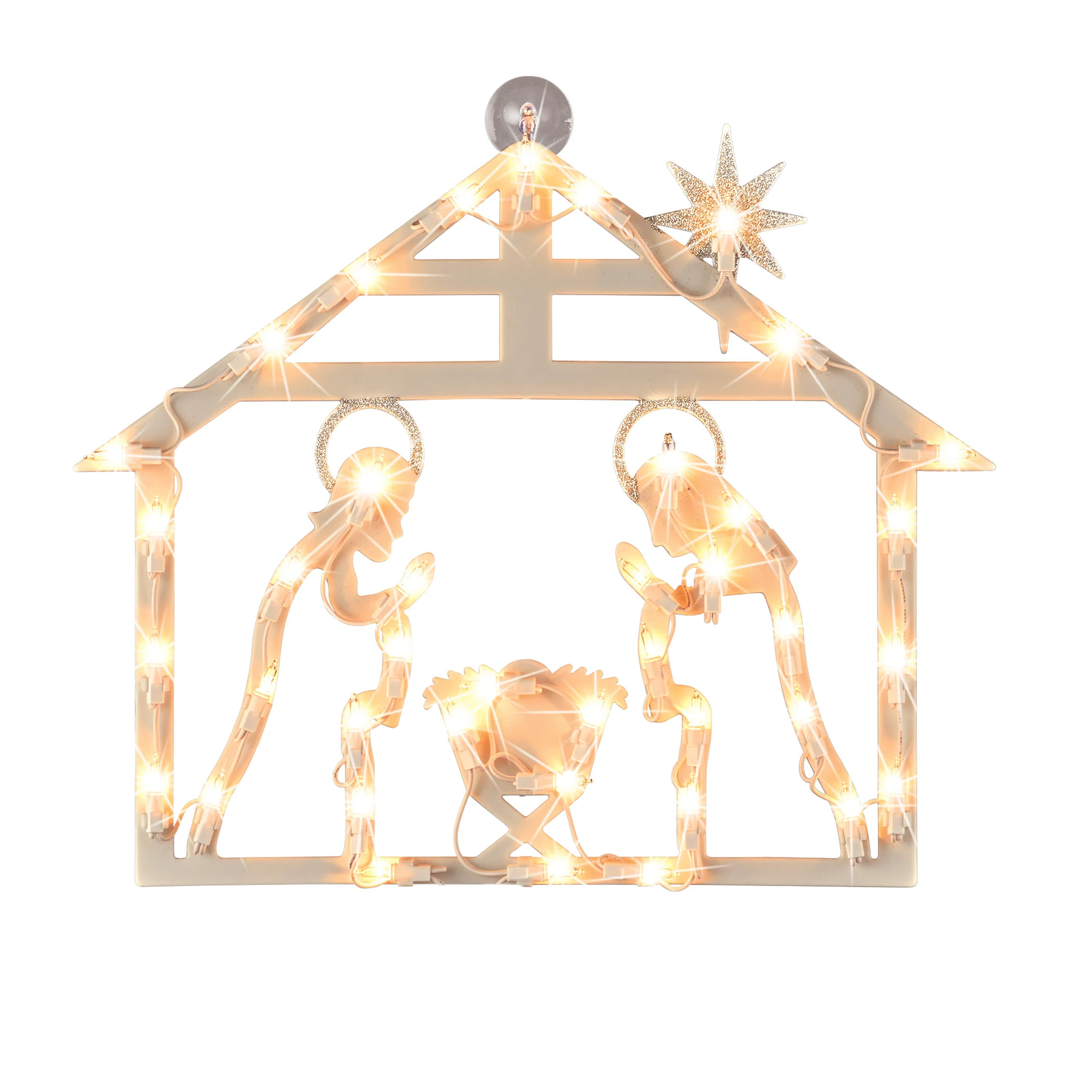 Charlton Home LED Lighted Nativity Scene Window Decoration - Wayfair Canada