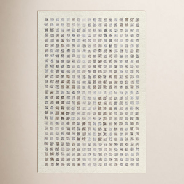Joss & Main Sigrid Geometric Hand Tufted Area Rug in Light Gray/Cream ...