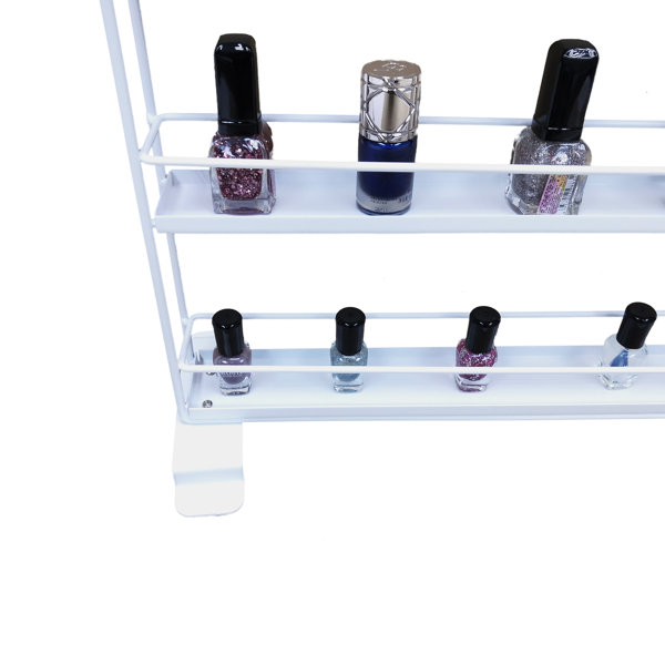 Rebrilliant White Metal Nail Polish Mountable 5 Tier Organizer Display ...