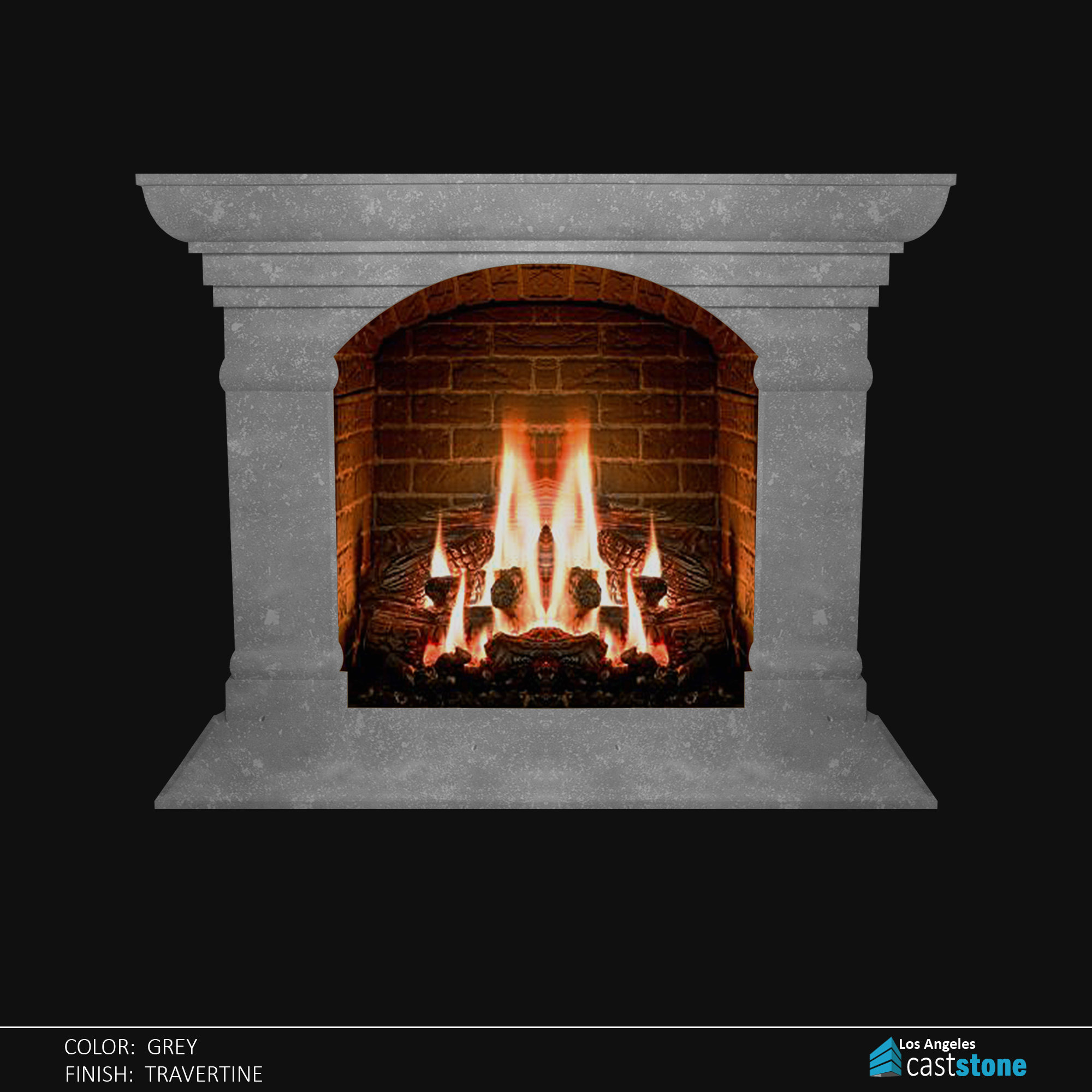 Los Angeles Cast Stone Perkin Arch Fireplace Surround | Wayfair