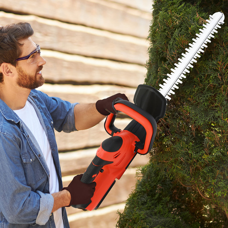 BAOKALER 22-inch cord-powered hedge trimmer with 3.0Ah battery (1 ...