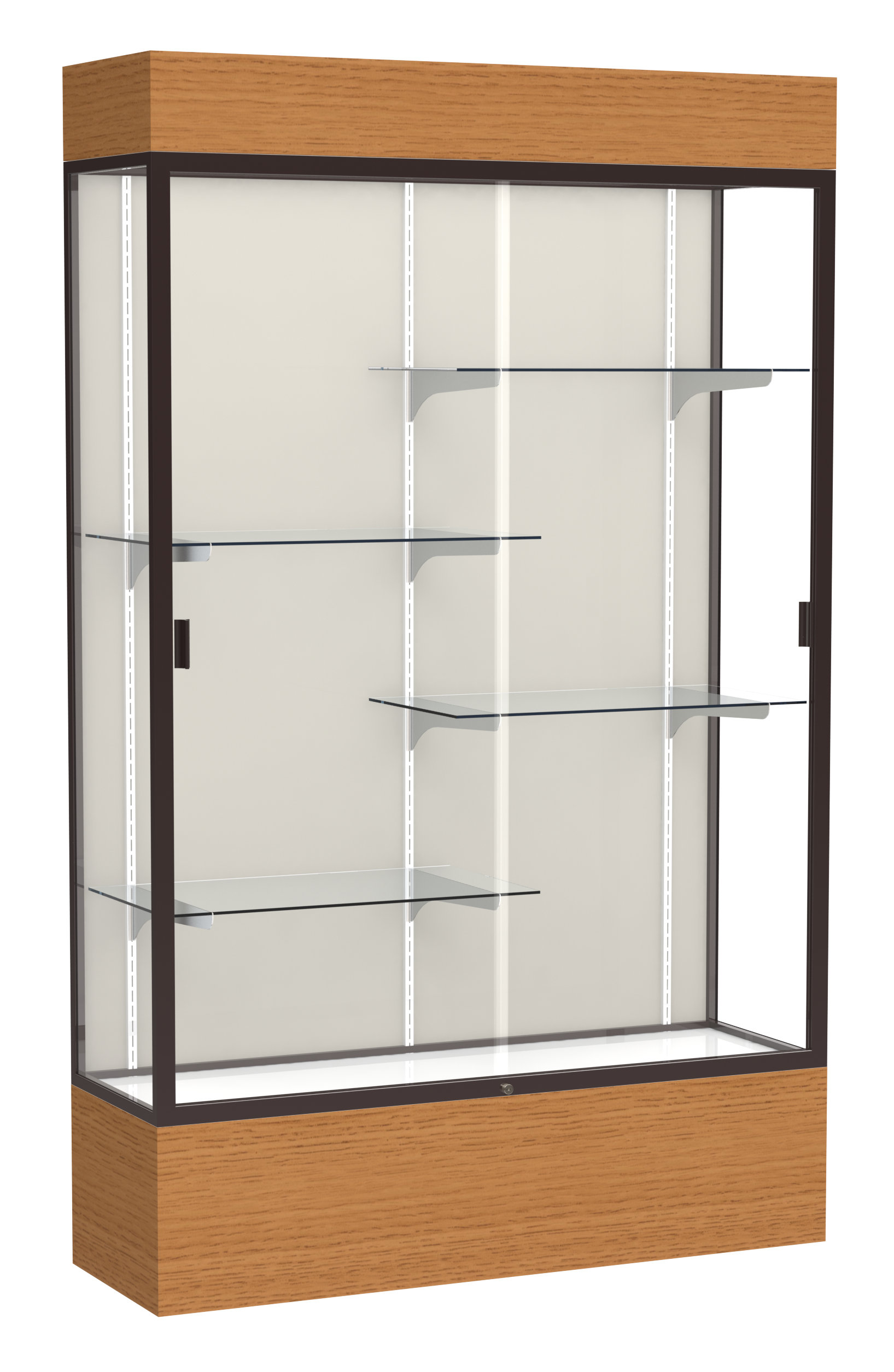 Ghent Reliant Series Wood Veneer Lighted Floor Display Case | Wayfair