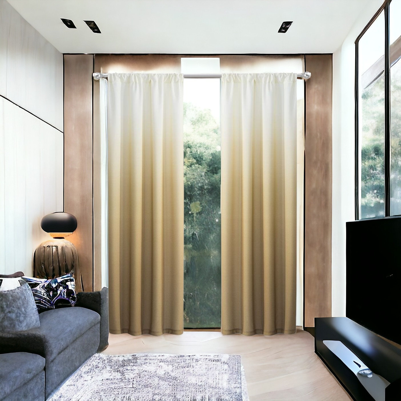Wade Logan® 84" Gold Ombre Shades Window Panels & Reviews | Wayfair