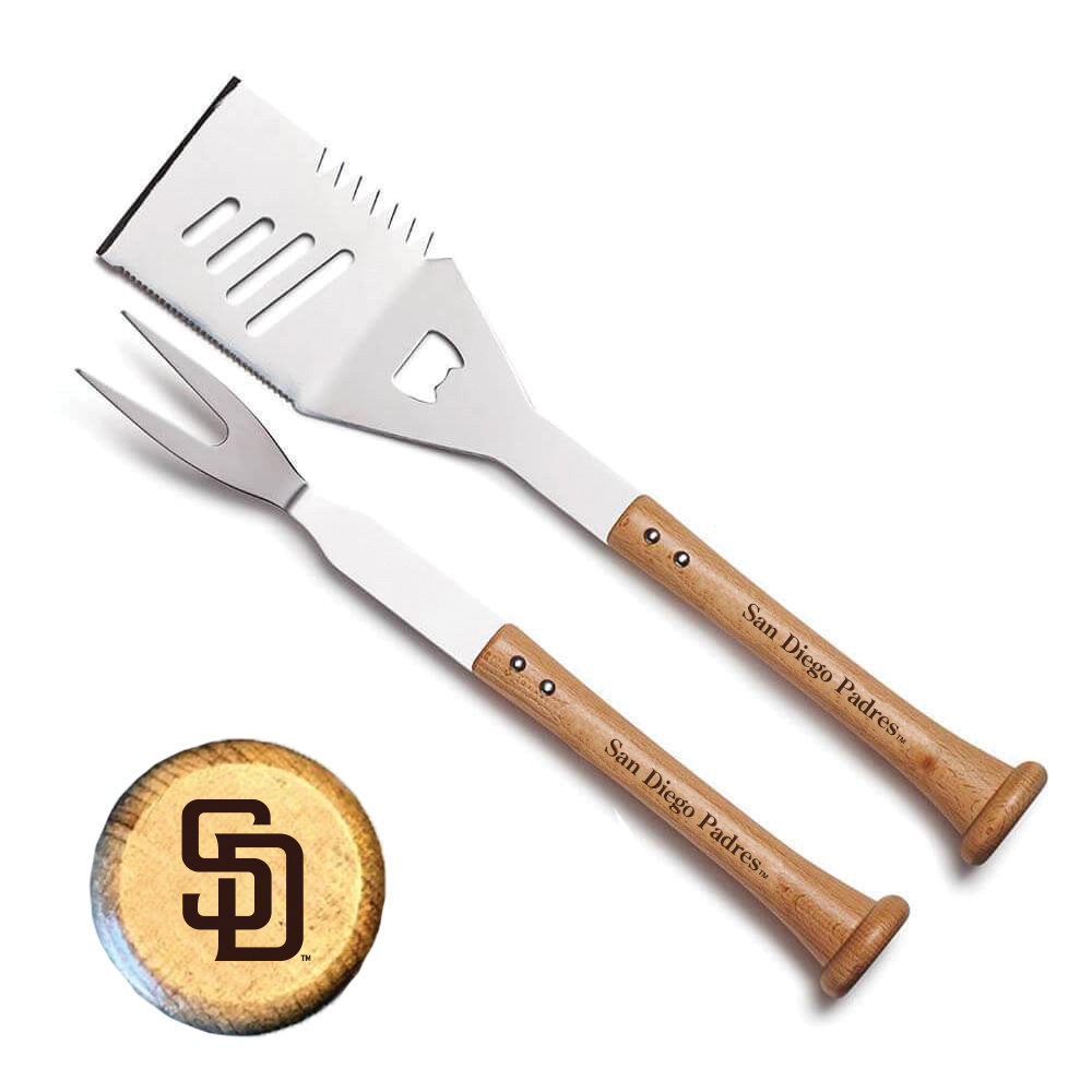 Baseball BBQ San Diego Padres 2 Piece Spatula and Fork | Wayfair