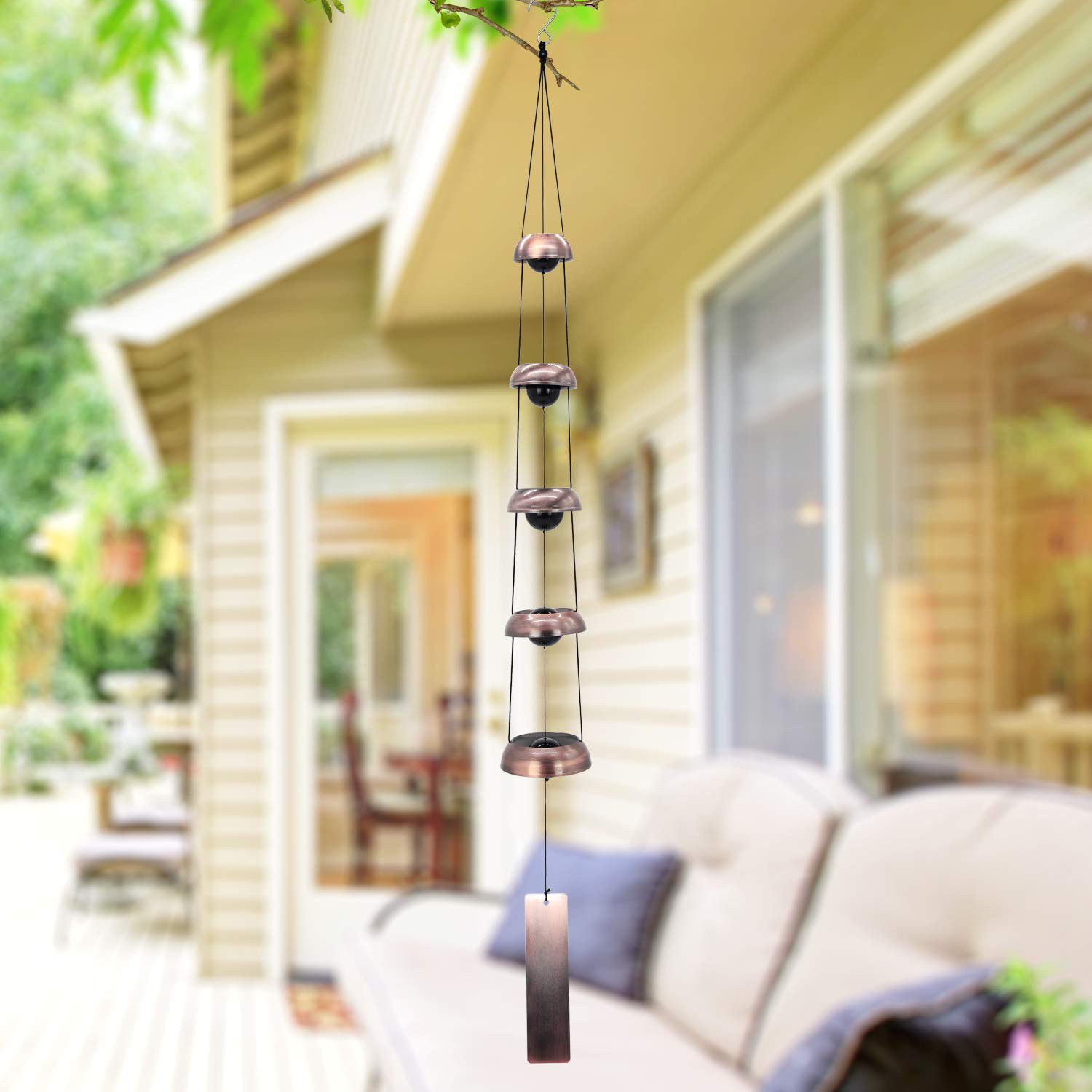 Astoria Grand Bell Wind Chimes For Outside, Temple Wind Bell, Red ...
