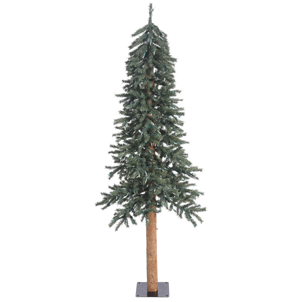 The Holiday Aisle® Natural Bark Alpine 6' Green Pine Artificial ...