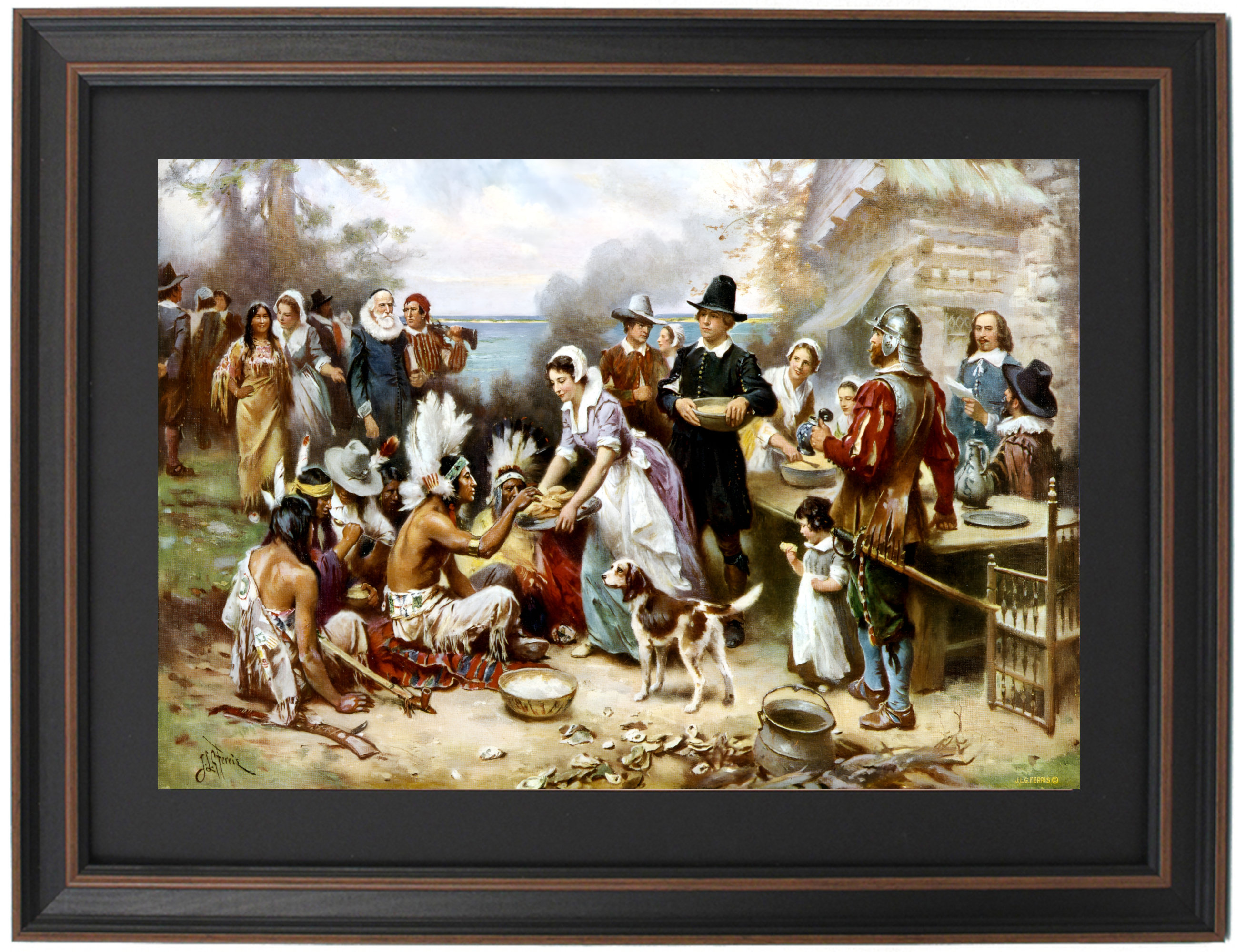 Alcott Hill® The First Thanksgiving By Jean Leon Gerome Ferris | Wayfair