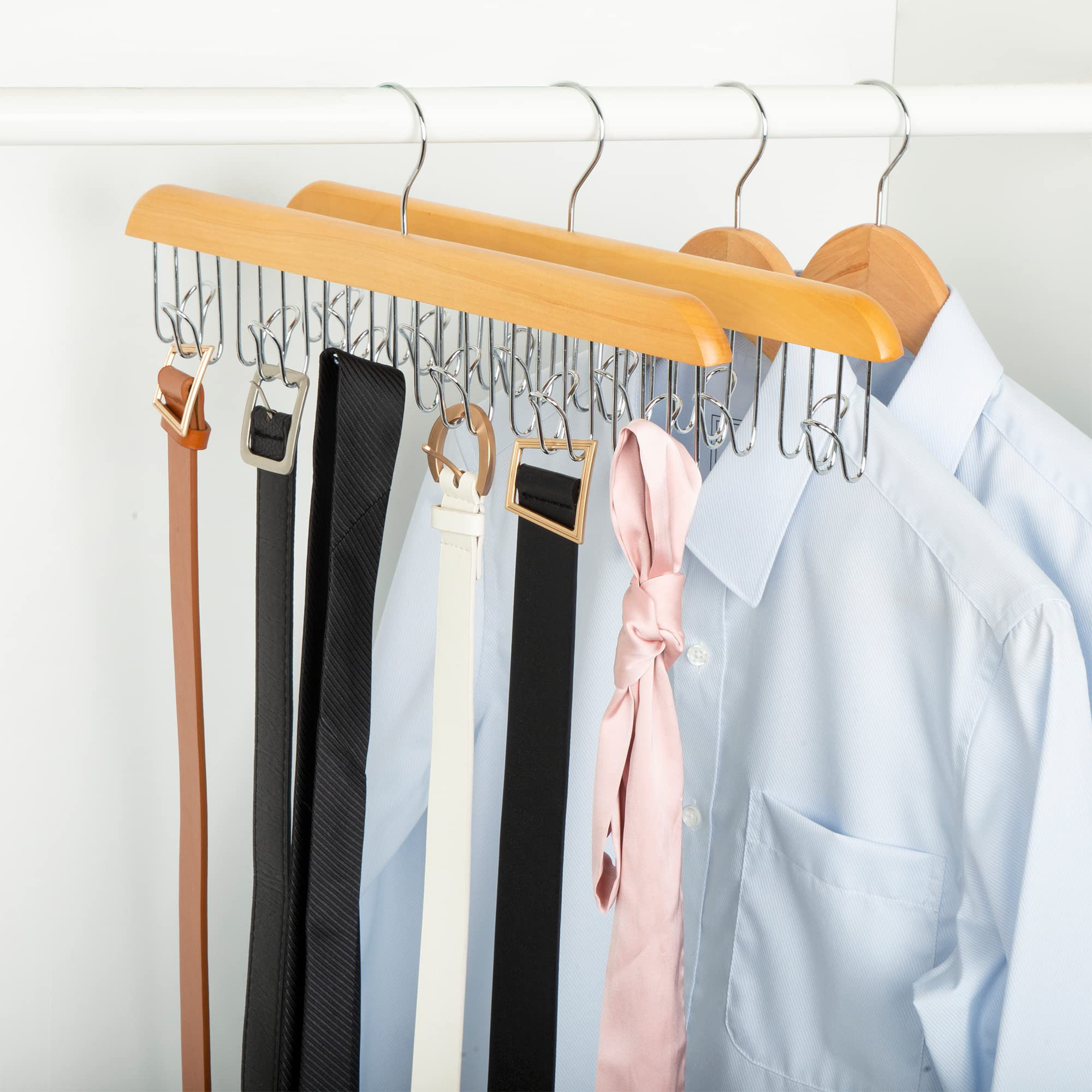 Rebrilliant Raelina Manufactured Wood Non-Slip Accessories Hanger for Tie/Belt | Wayfair