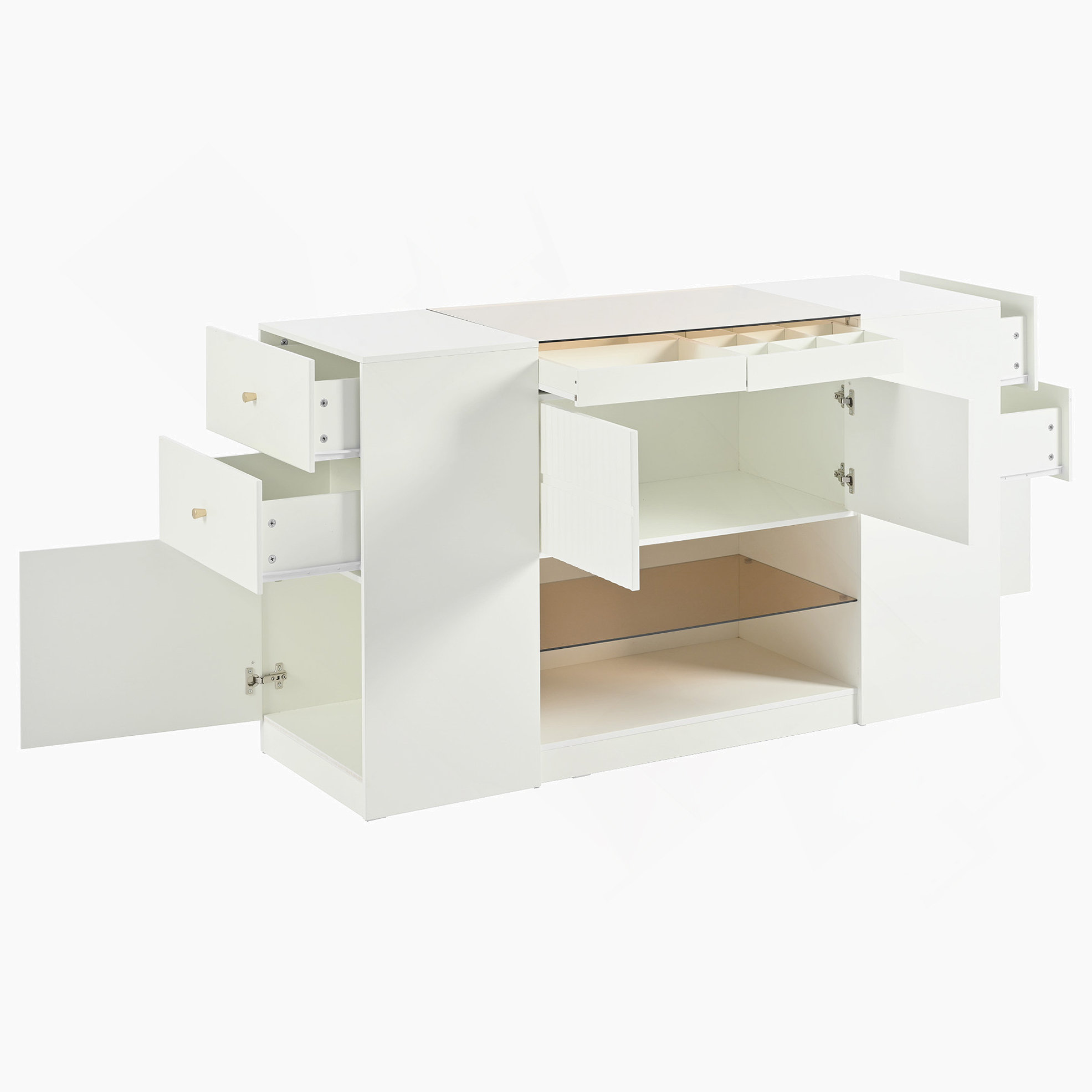 Alcott Hill Modern Luxury Multi-Functional Island Vanity Dresser and Storage Cabinet - Wayfair ...