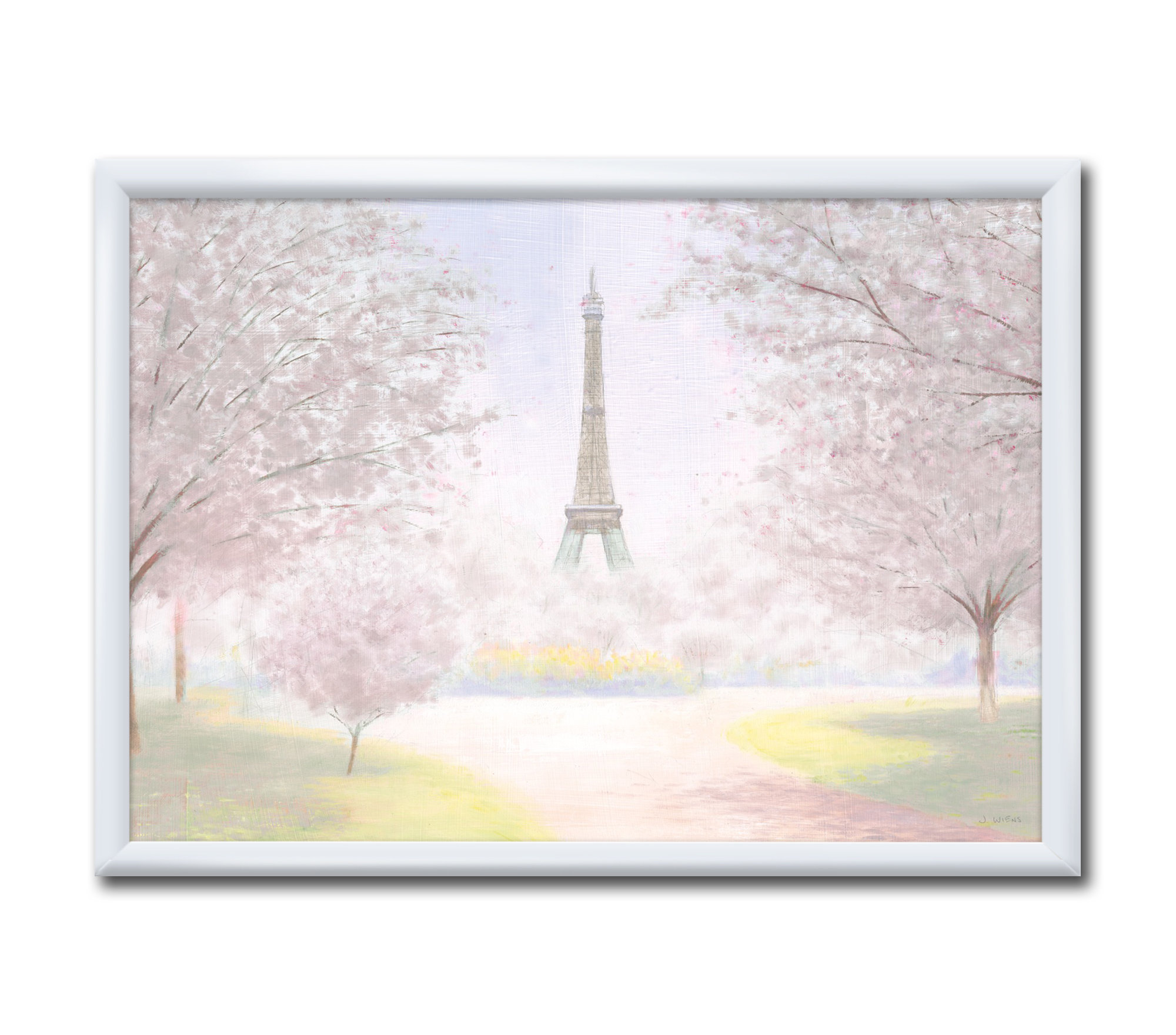 East Urban Home 'Pretty Paris' Picture Frame Print on Canvas | Wayfair