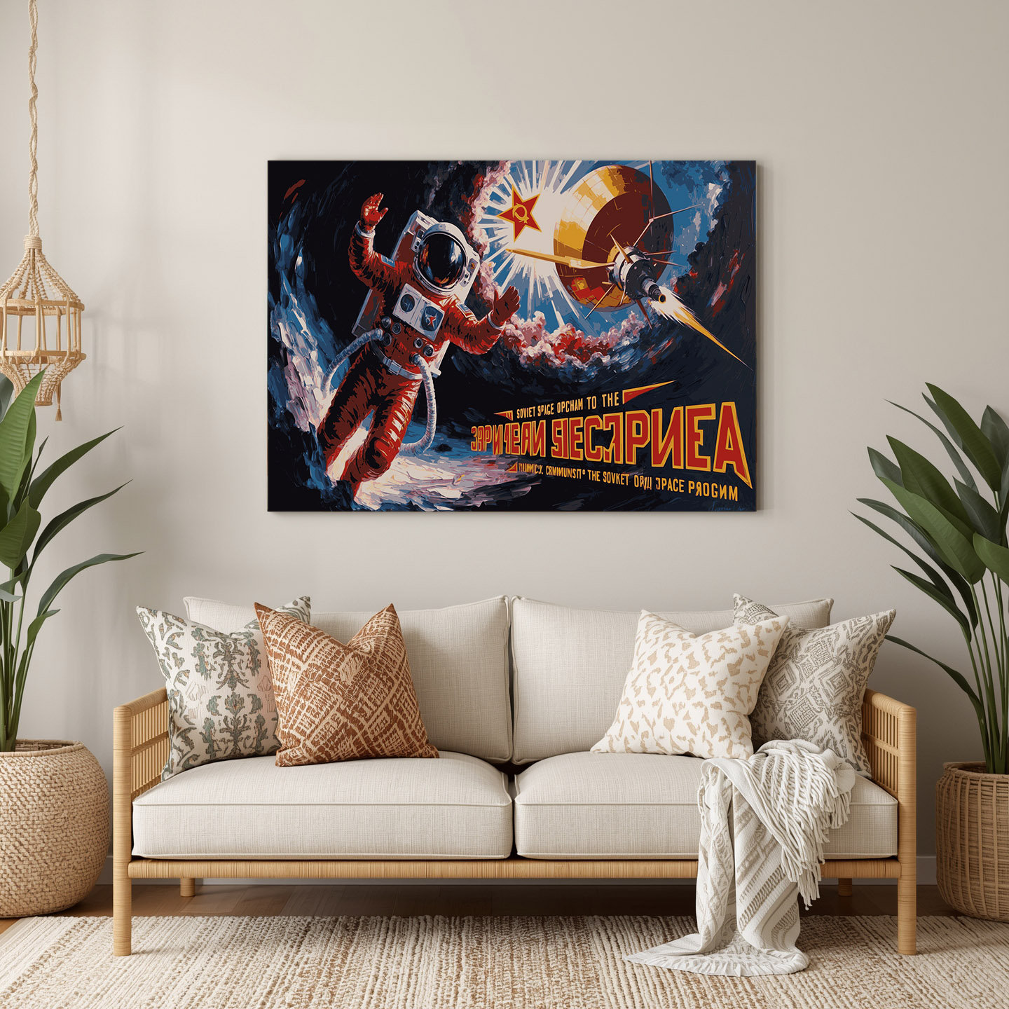 Corrigan Studio® Space Soviet space program propaganda Purple Metal ...