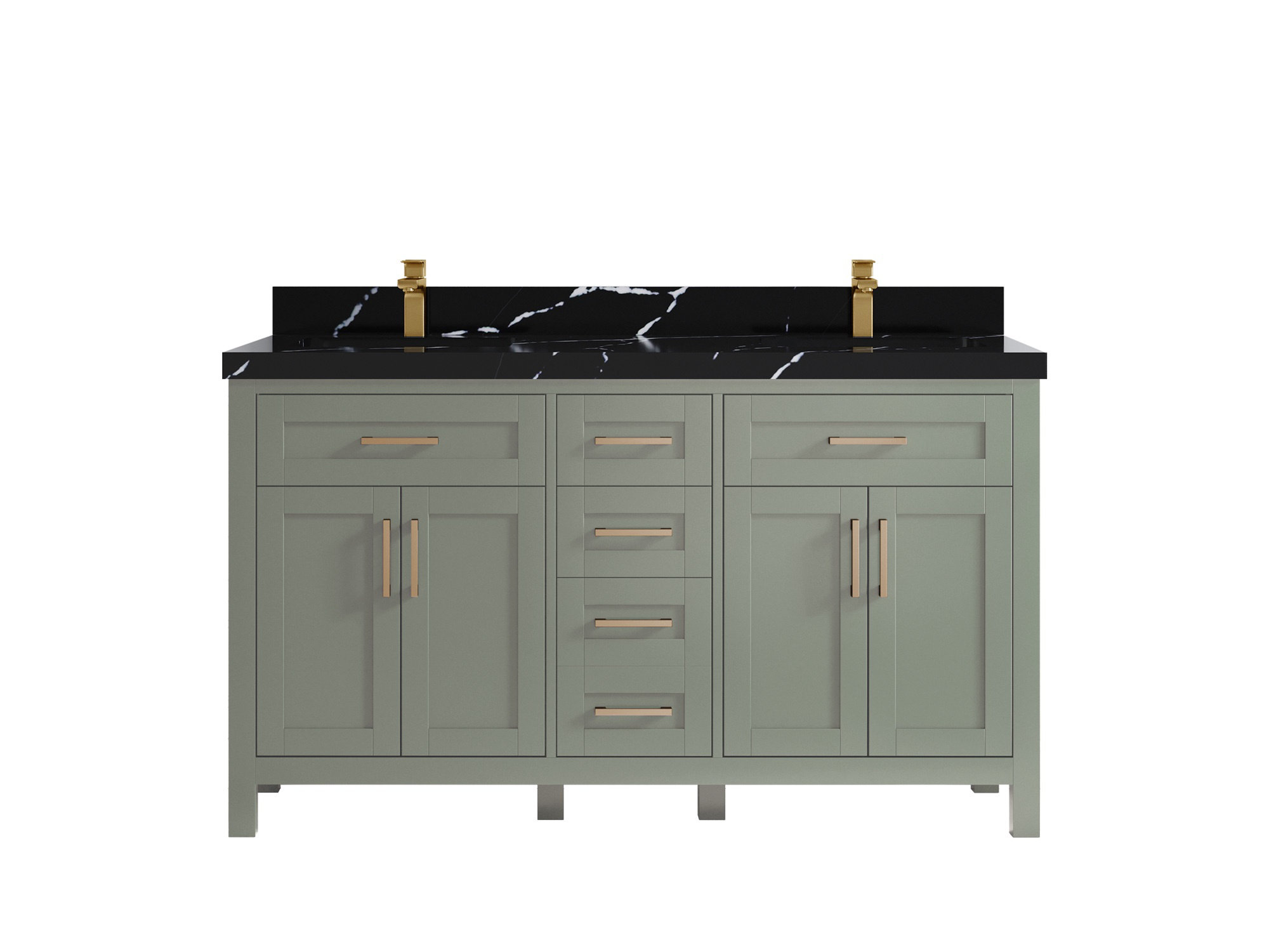 Willow Collections Cambridge 60'' Double Bathroom Vanity with Quartz ...