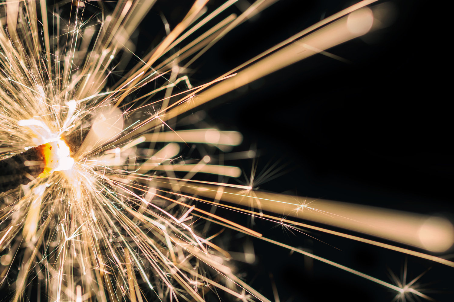 Hokku Designs Sparkling Sparkler in Front - Wrapped Canvas Photograph ...