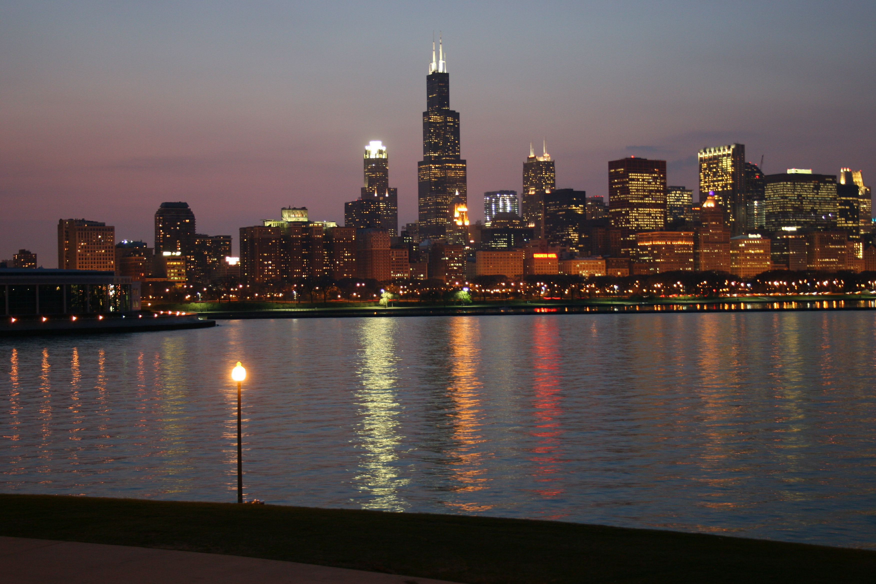 Ebern Designs Librun Chicago By Night by Voytekj - Print - Wayfair Canada