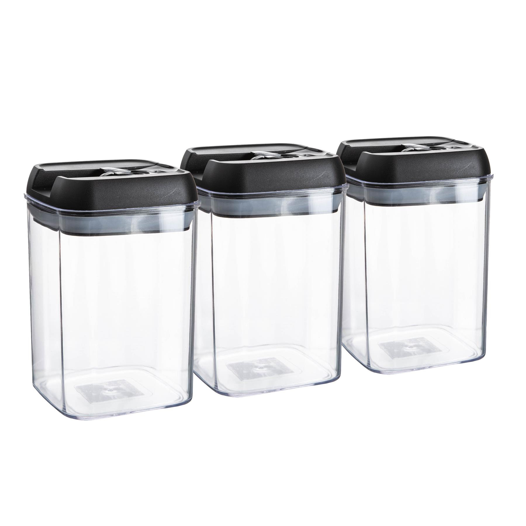 Argon Tableware - Food Storage Containers with Flip Lock Lid - Set of 3 ...