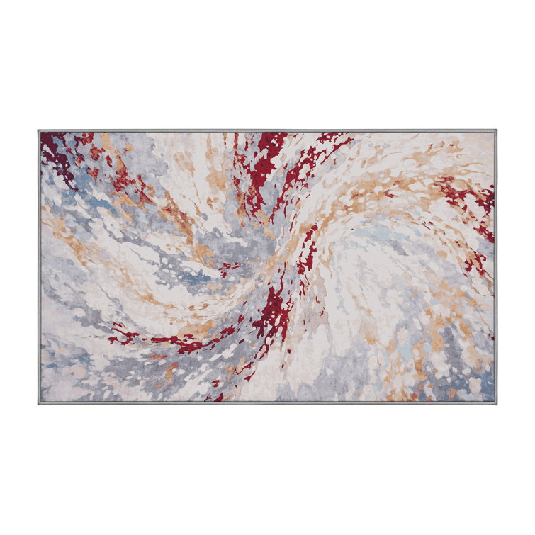 Wrought Studio Machine Washable Grey Area Rug - Wayfair Canada