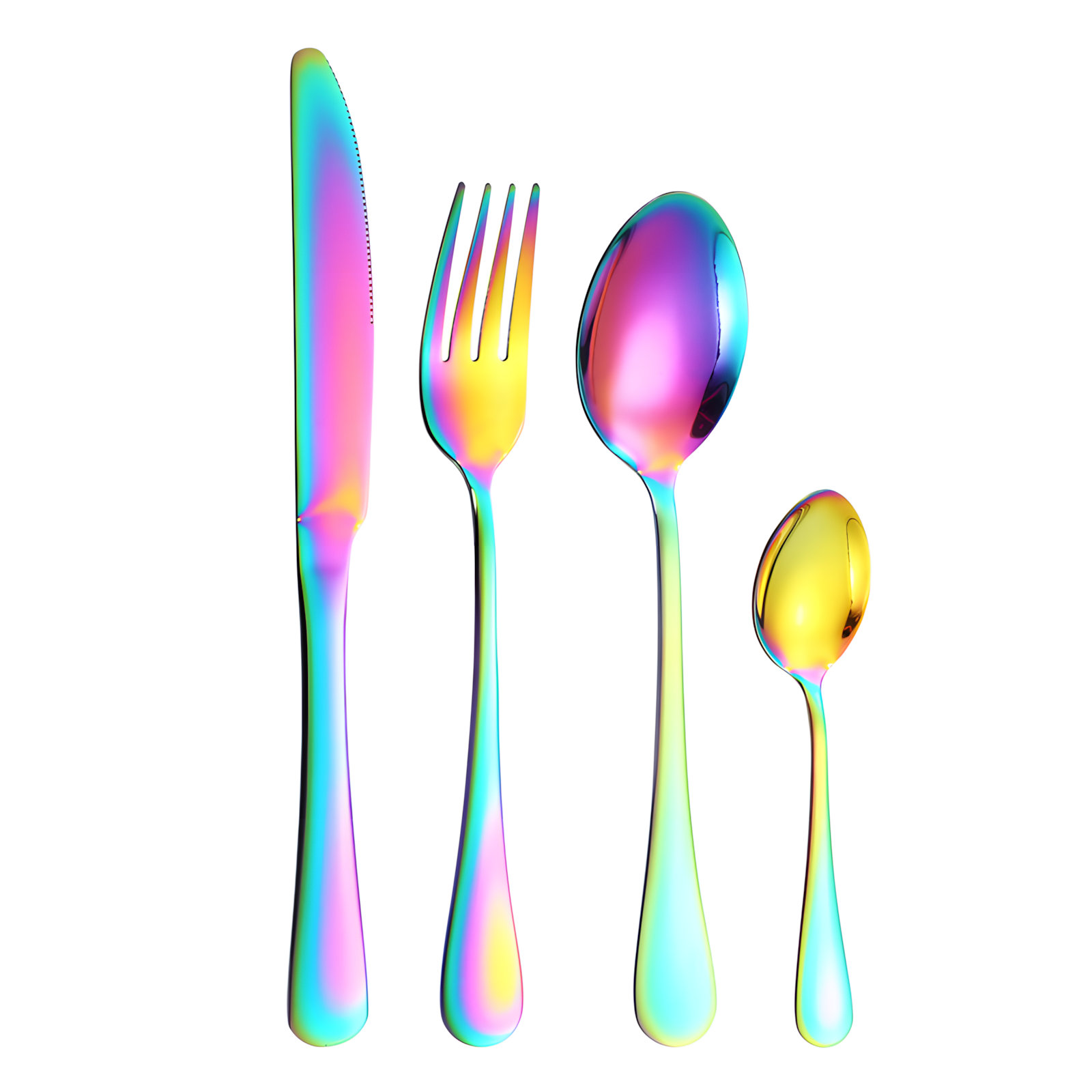 Brayden Studio® 24-Piece Stainless Steel Cutlery Set With Gold-Plated ...