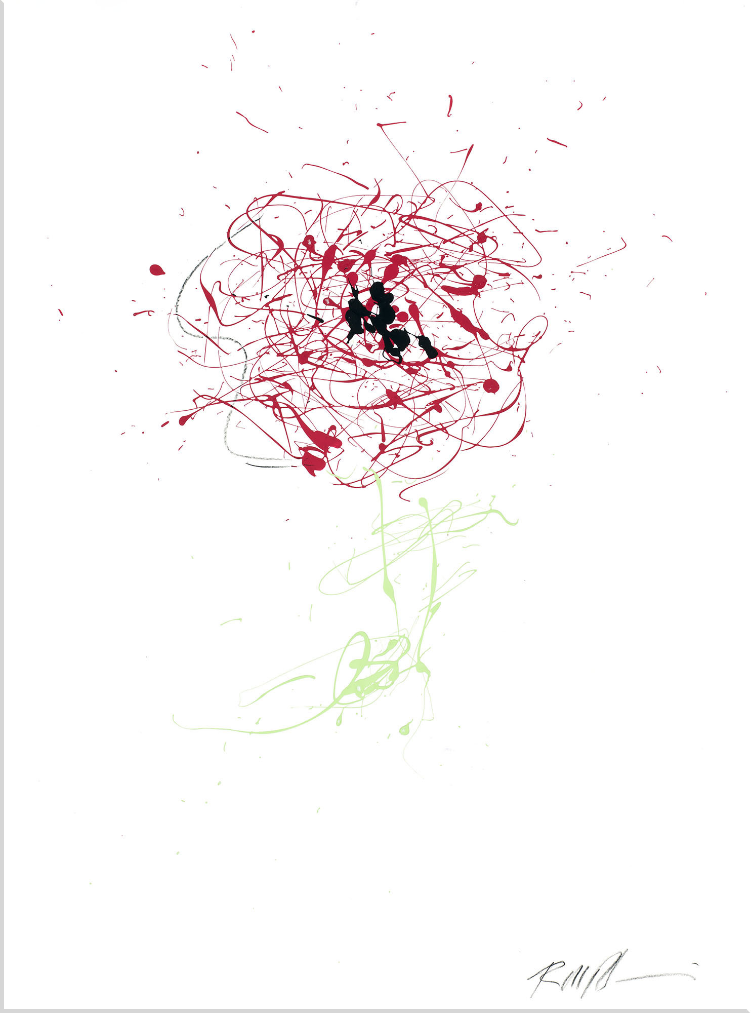 RFA Decor Spatter Flower by Robert Robinson - Wrapped Canvas Painting ...