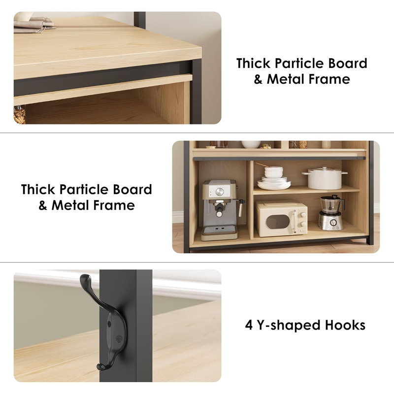 Gracie Oaks Multi Functional Dining And Living Room Cabinets, Sliding ...