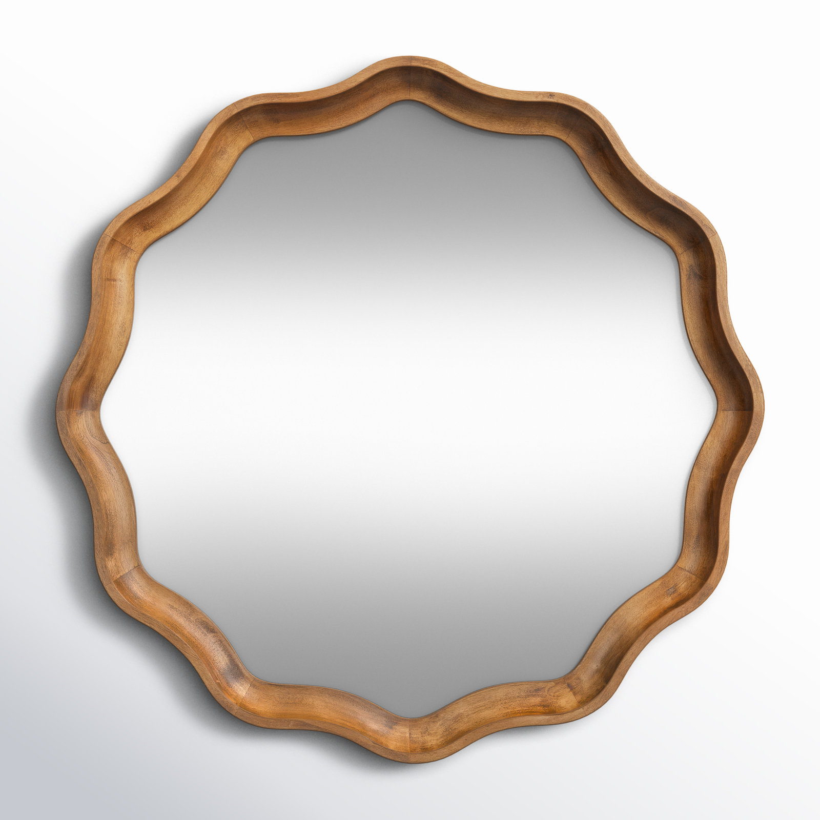 Joss & Main Round Scalloped Wooden Wall Mirror & Reviews | Wayfair
