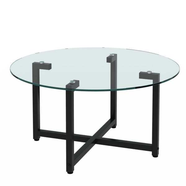 Wrought Studio Jarah Glass Coffee Table | Wayfair