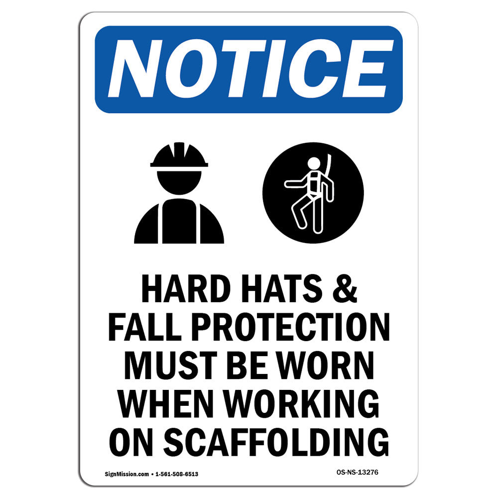 SignMission Hard Hats and Fall Protection Sign | Wayfair