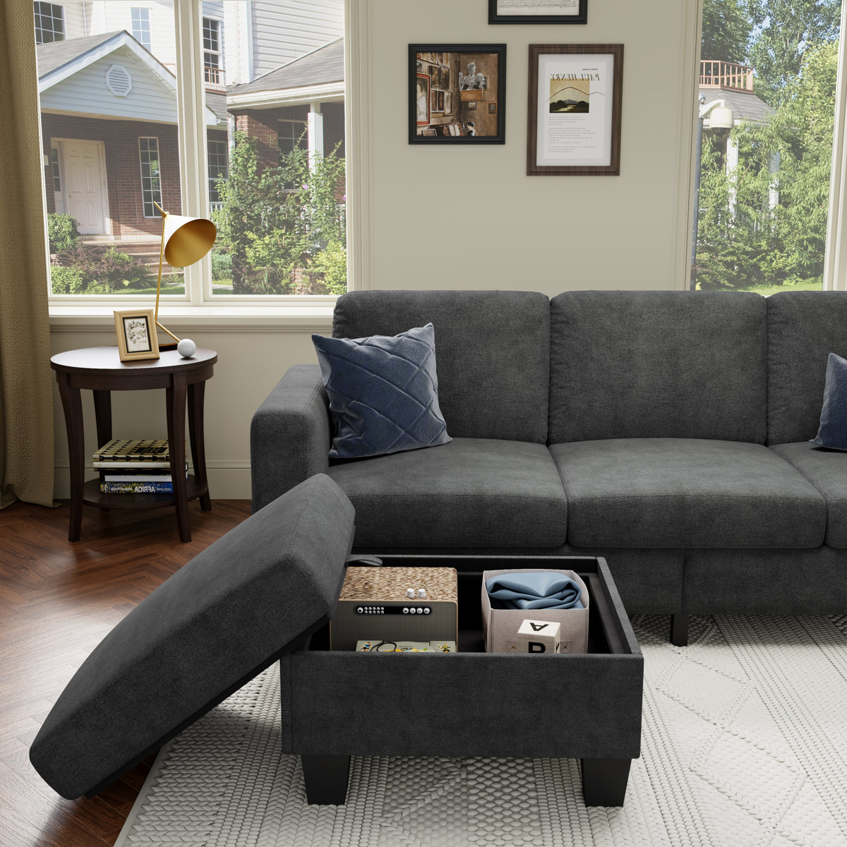 Ebern Designs Jaydie 78" Upholstered Sofa Couch & Reviews | Wayfair